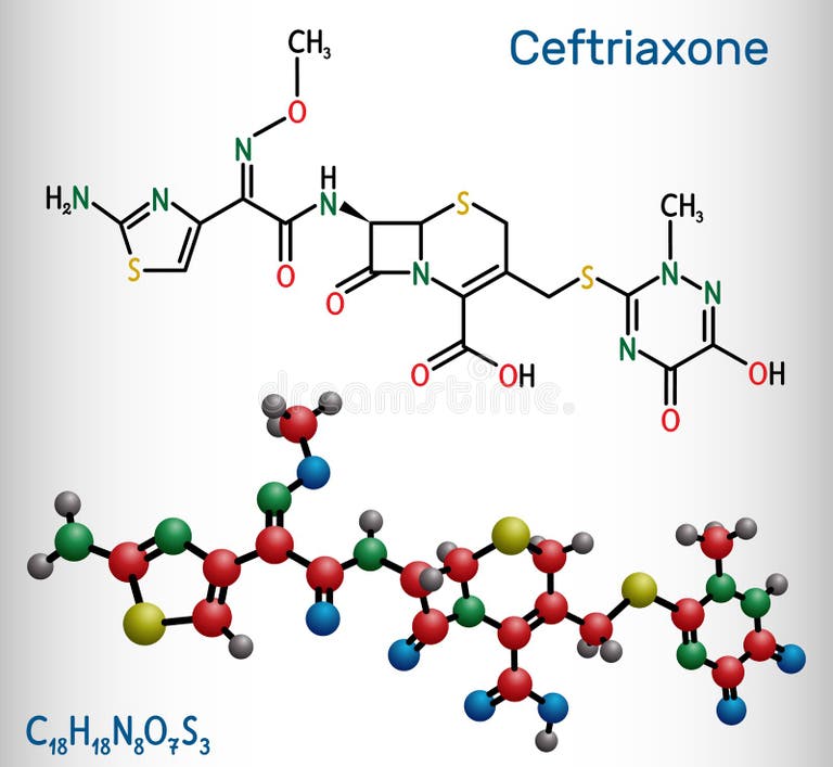 Ceftriaxone Molecule. it is Broad-spectrum Third-generation ...