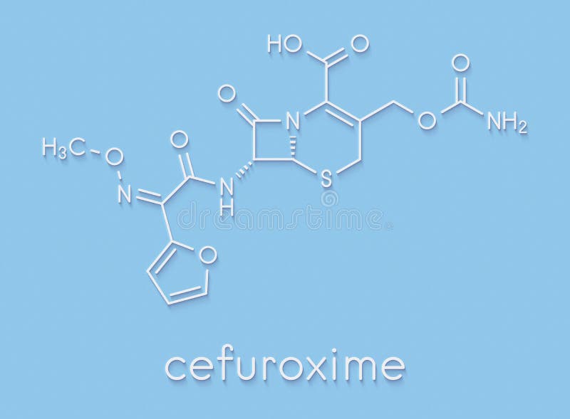 Cefuroxime Second Generation Cephalosporin Antibiotic Molecule ...