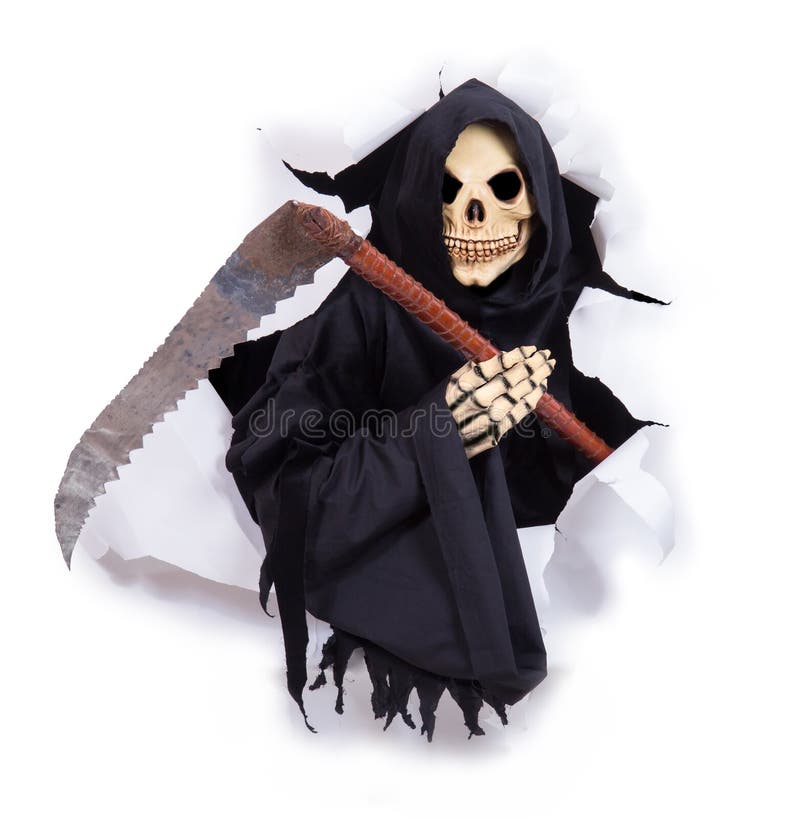 Ceifador com foice imagem de stock. Imagem de halloween - 48949651