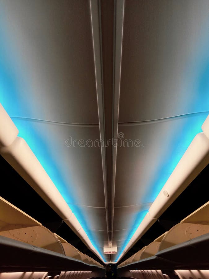 Ceiling in the aircraft stock photo. Image of aircraft - 201658072
