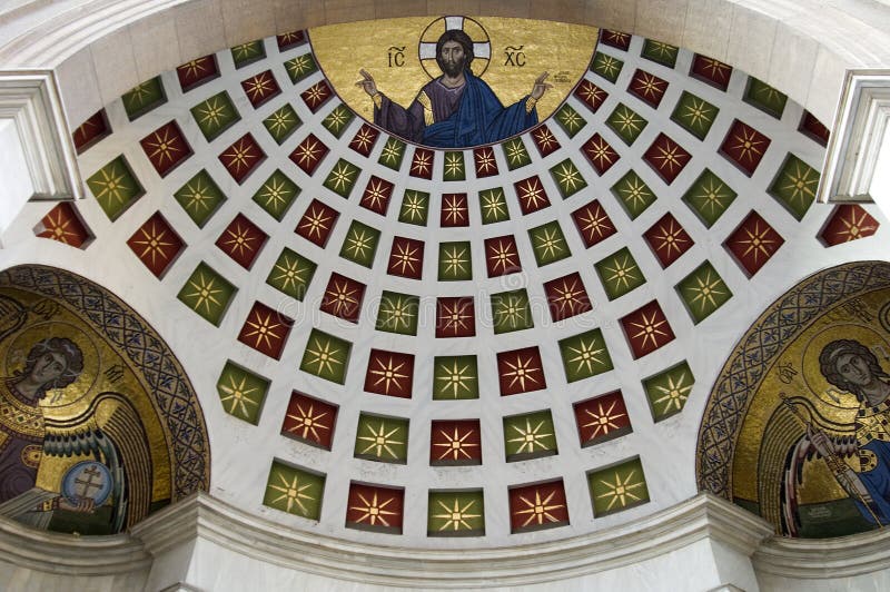 Ceiling art in church stock image. Image of architectural - 5874595