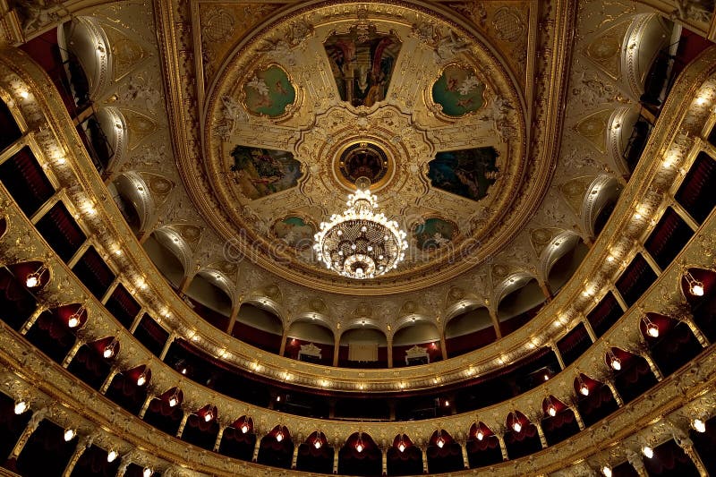 The Ceiling in the Auditorium in the Odessa Opera and Ballet Theater ...