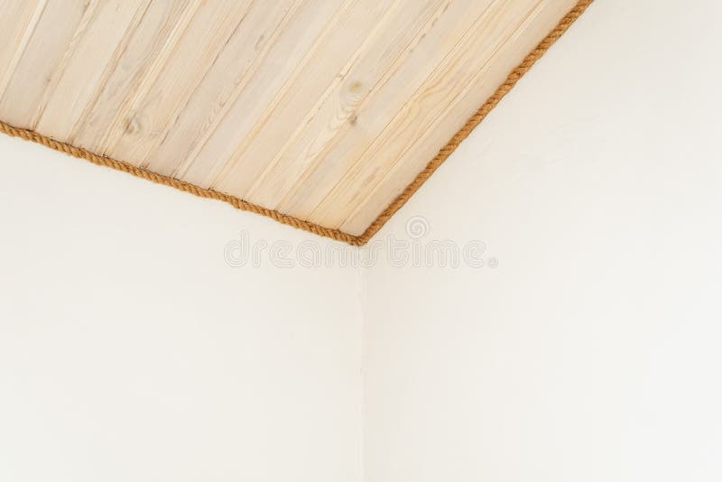 The Ceiling of the Building is Lined with Wood Stock Image - Image of ...