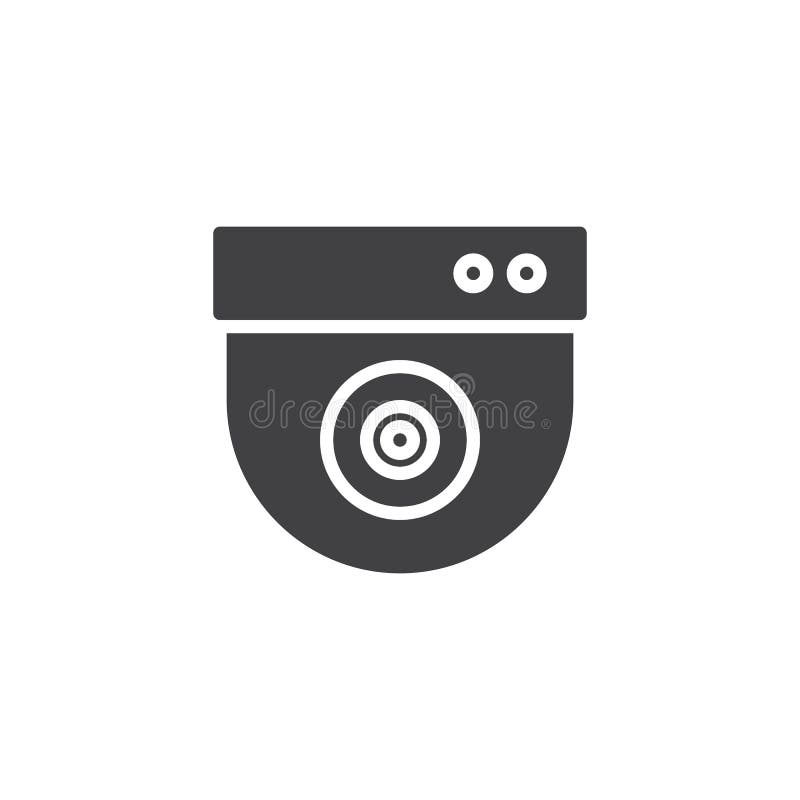 A Ceiling Cctv Camera Vector Icon Stock Vector - Illustration of ...