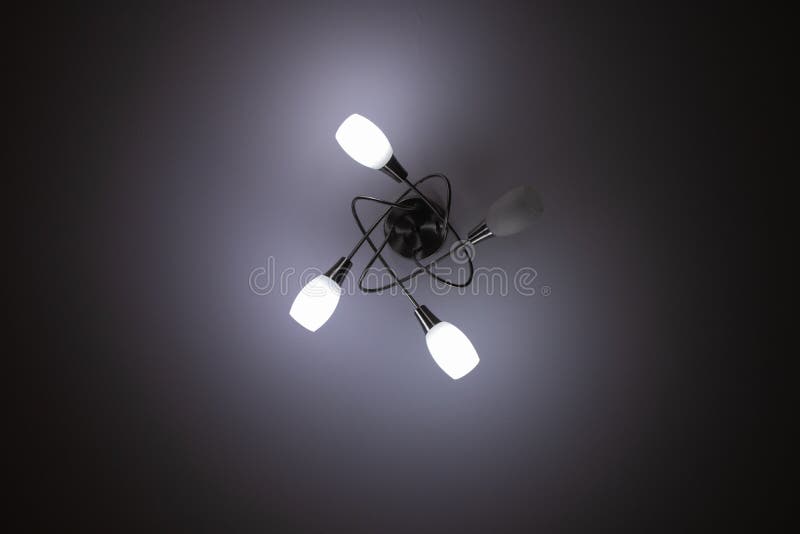 Included Chandelier on the Ceiling Background Top To Bottom View Stock ...