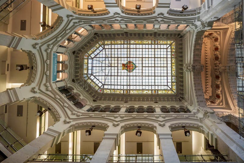 Ceiling at Cibeles Palace Interior - Madrid, Spain Editorial Image ...
