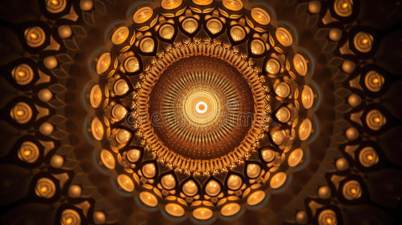 Ceiling circle lights stock illustration. Illustration of beautiful ...