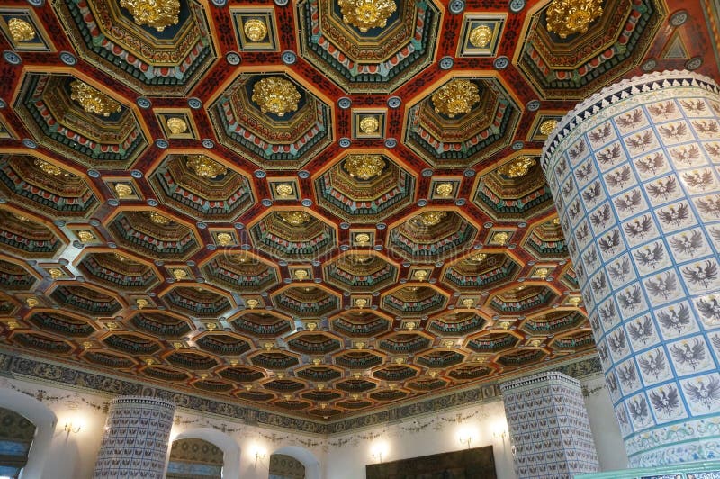 Ceiling color gold stock image. Image of building, gold - 55730925