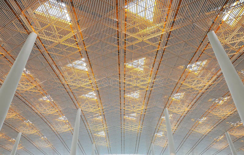 Ceiling and columns stock image. Image of modern, high - 7462763