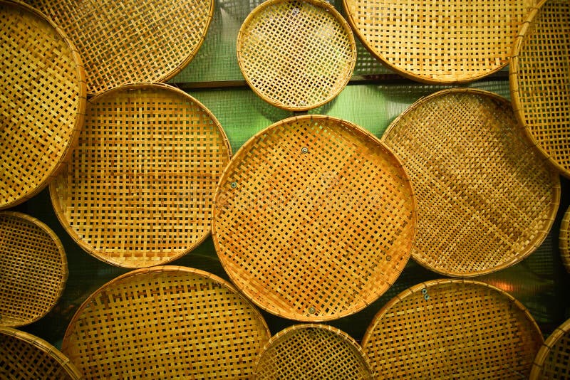 Ceiling Decoration with Threshing Basket. Stock Image - Image of ...