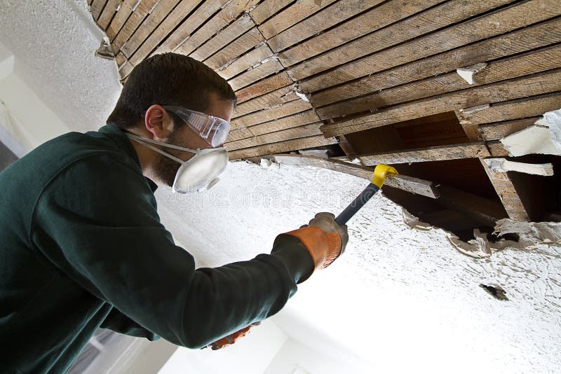 Ceiling Demolition stock image. Image of renovate, demolished - 29261469