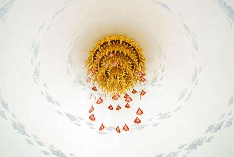 Divine Monk in the Thai Temple S Ceiling Stock Photo - Image of history ...