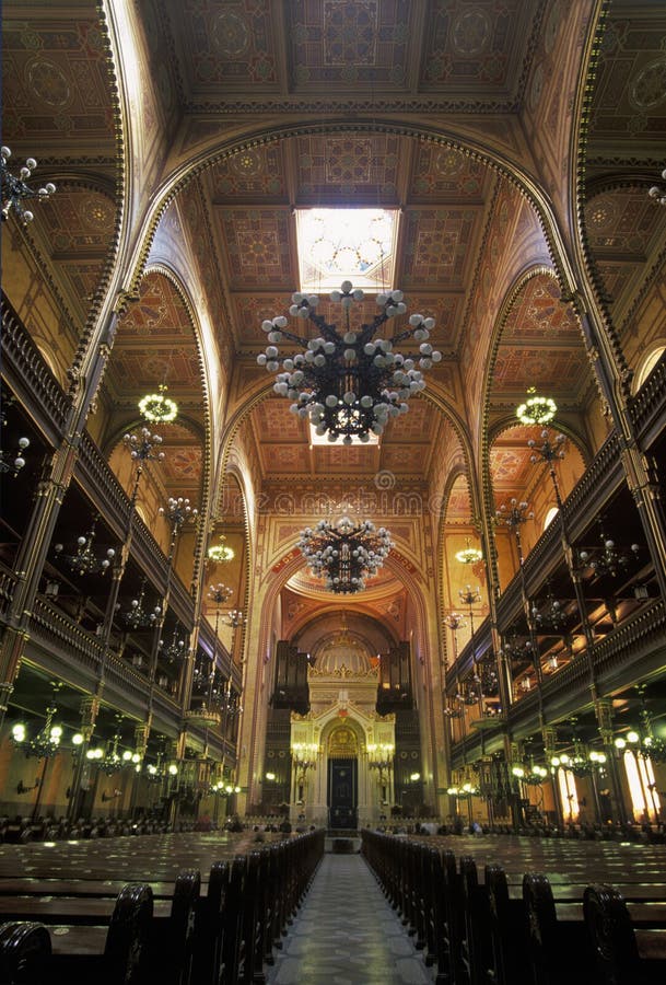 Ceiling of Dohany Street Synagogue Stock Photo - Image of inside ...