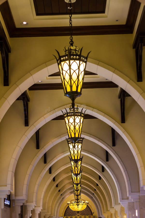 Ceiling of Dubai Mall stock photo. Image of building - 42825314
