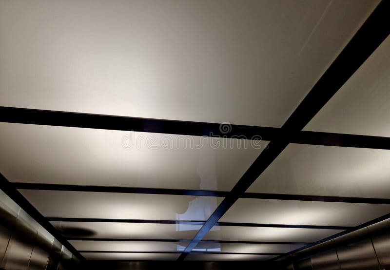 The Ceiling of the Elevator or Corridor is Made of Plexiglass with Top ...