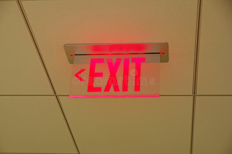 Ceiling Exit Sign stock image. Image of sign, modern - 87303301