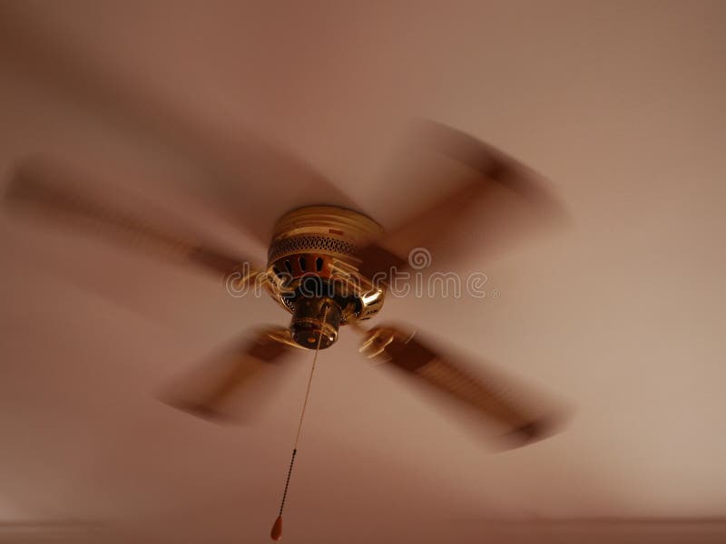Ceiling Fan. Creating Air Coolness on Hot Days Stock Photo - Image of ...