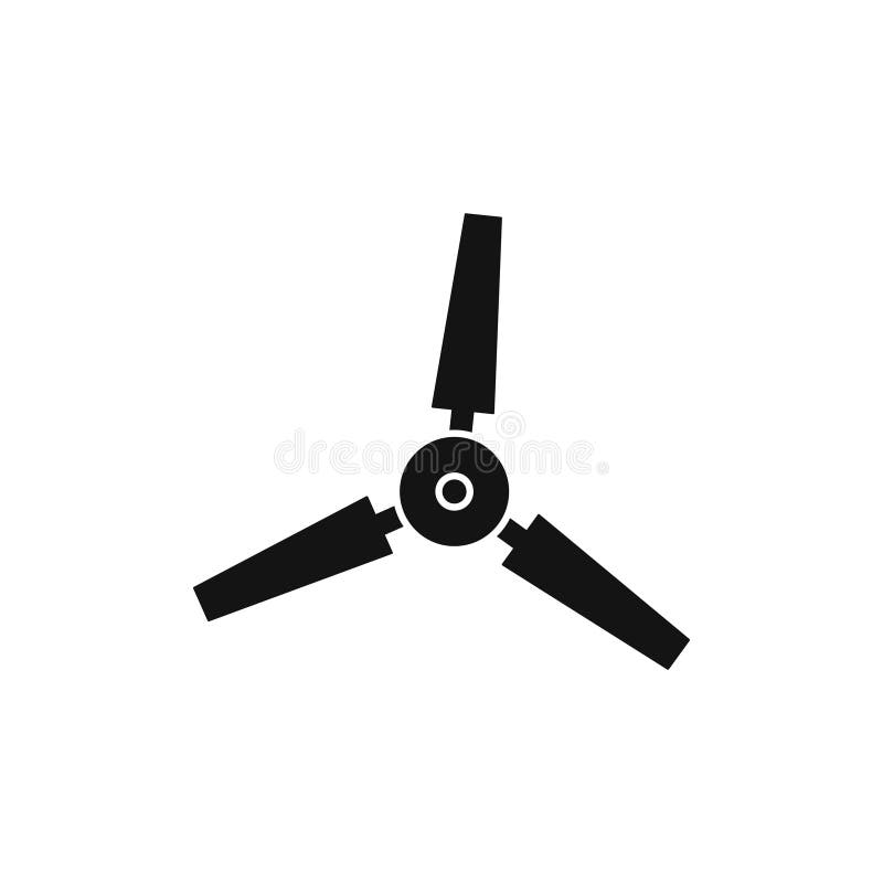 Ceiling Fan Icon Symbol on White Background Stock Illustration ...