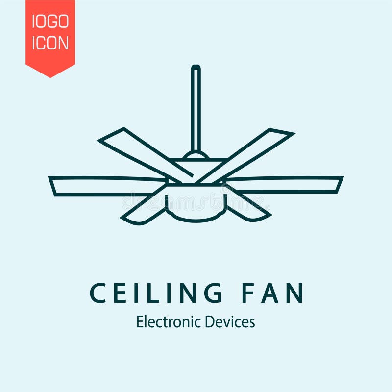 Ceiling Fan Logo Icon Design Flat Isolated Vector Illustration Stock ...
