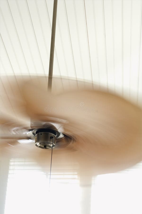 Ceiling Fan with Motion Blur. Stock Photo - Image of indoors, colour ...