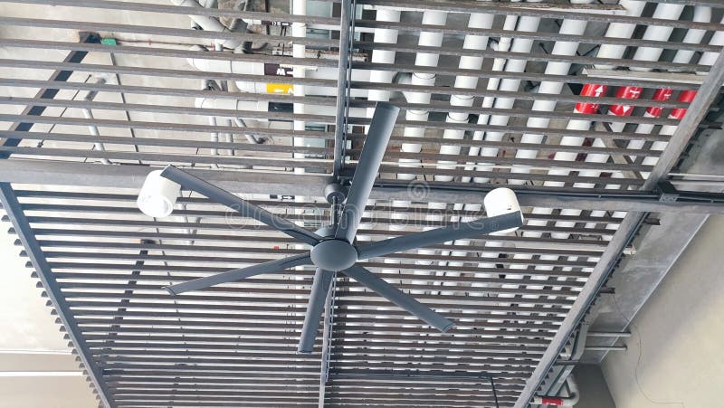 Ceiling Fan on Steel Sheet Rooftop Stock Photo - Image of circulation ...