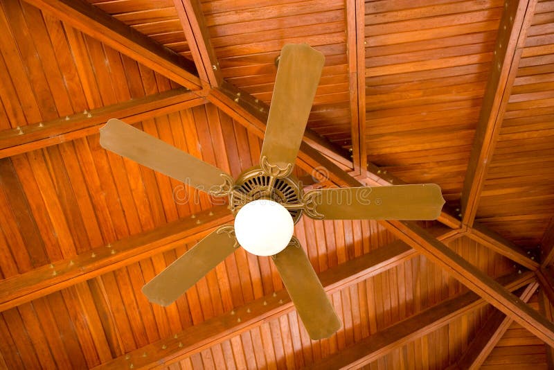 Ceiling Fan Under Pavilion stock photo. Image of brown - 5817618