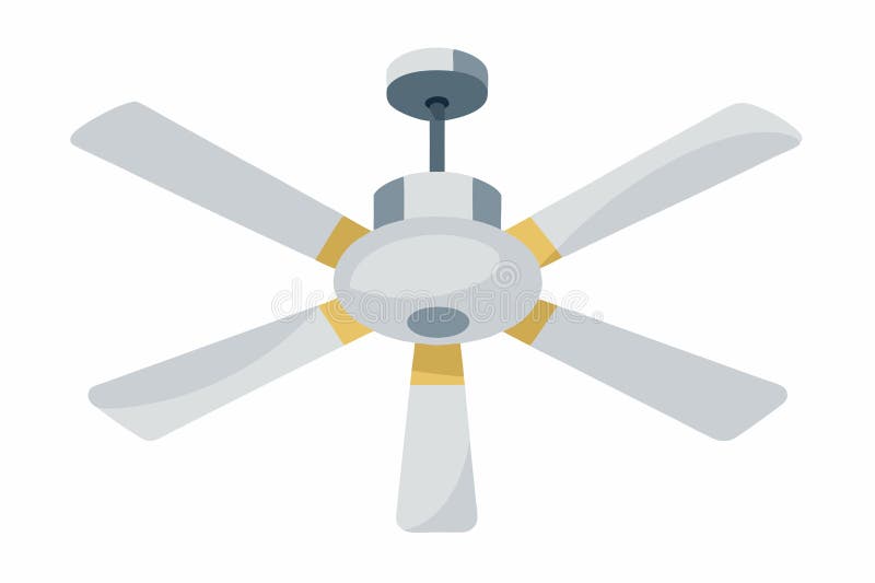 Ceiling Fan Vector Icon Isolated on White Background Stock Illustration ...