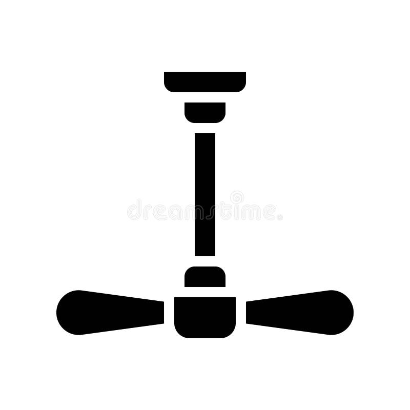 Ceiling Fan Vector Illustration, Isolated Solid Style Icon Stock Vector ...