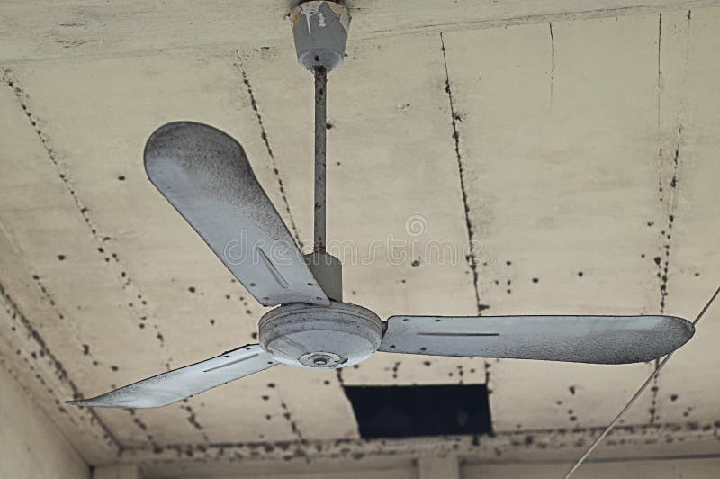 Ceiling Fans Old and Dust Island . Stock Photo - Image of appliance ...