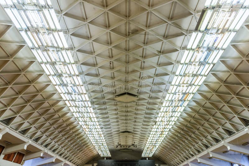 Ceiling fluorescent lamps stock photo. Image of design - 29314210