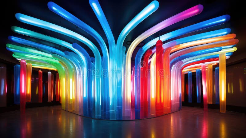 Ceiling fluorescent light stock illustration. Illustration of vibrant ...