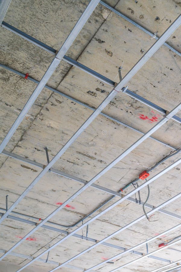 Ceiling frame stock image. Image of plasterboard, ceiling - 53722725
