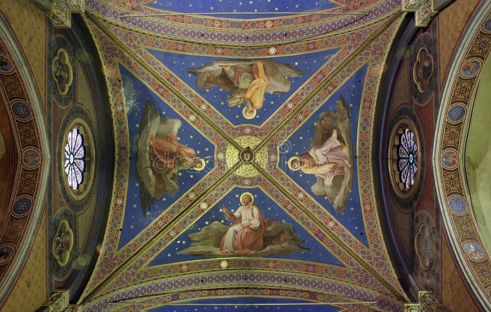 Ceiling frescos editorial image. Image of mass, paint - 1857390