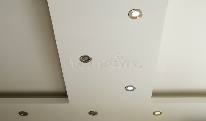 Ceiling halogen spots stock photo. Image of illuminated - 157810070