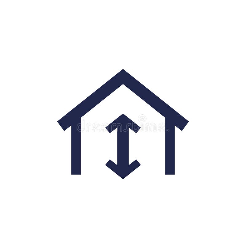 The Height Icon. Altitude, Elevation, Level, Hgt Symbol. Flat Stock ...