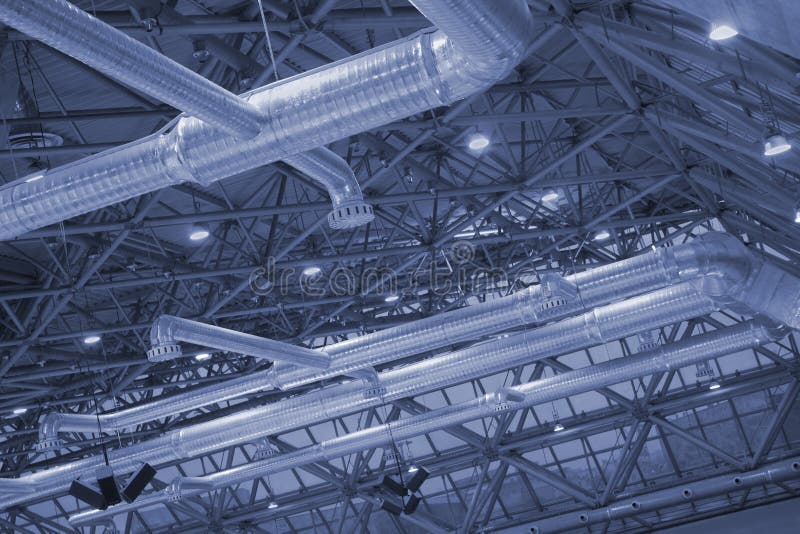 Ceiling Of A Industrial Production Building. Stock Photo - Image of ...
