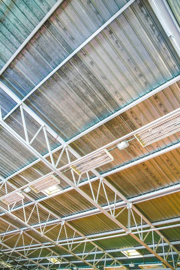 Industrial Ceiling stock photo. Image of aluminium, interior - 26272456