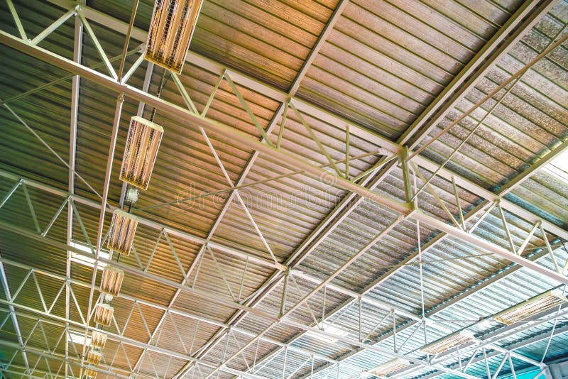 Industrial Ceiling stock photo. Image of aluminium, interior - 26272456