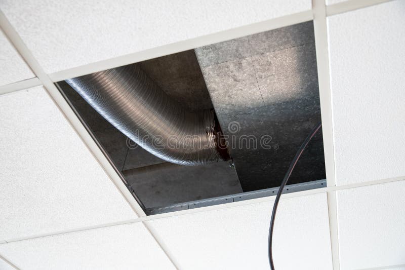 Ceiling Installation of Electrical Cable Stock Photo - Image of site ...