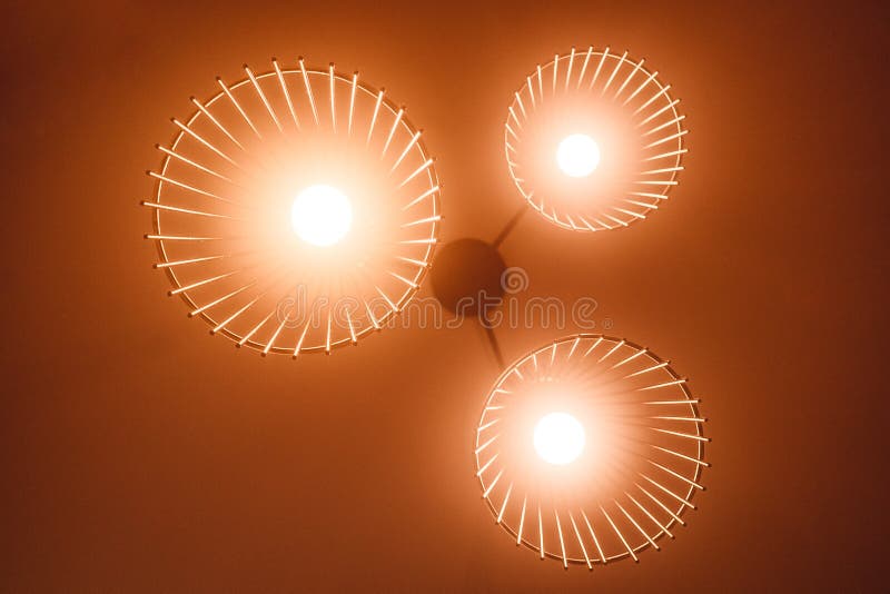 Ceiling Lamp on Bottom View Stock Image - Image of grain, dark: 198109805