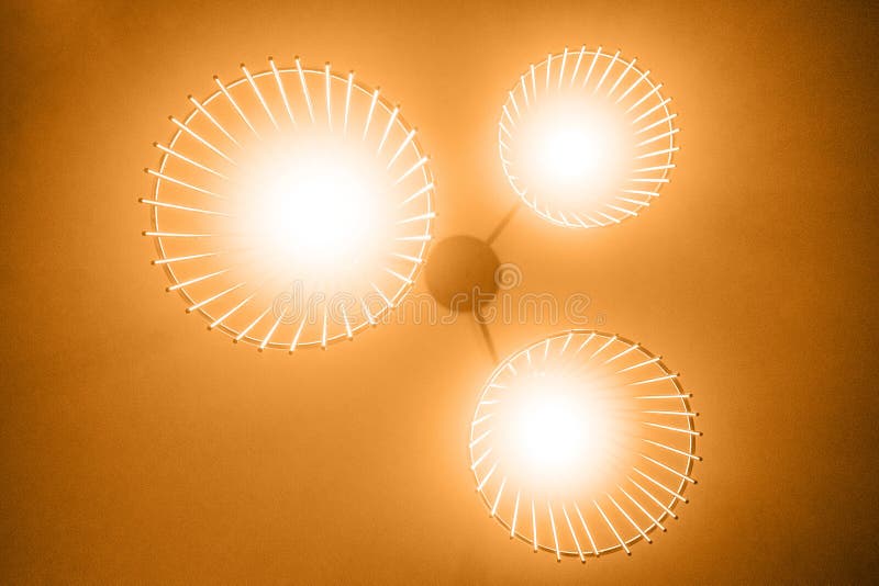 Ceiling Lamp on Bottom View Stock Image - Image of equipment, electric ...