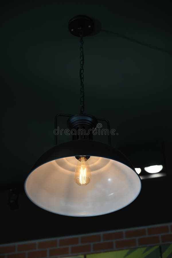 Ceiling lamp dim light stock image. Image of home, energy - 266169407