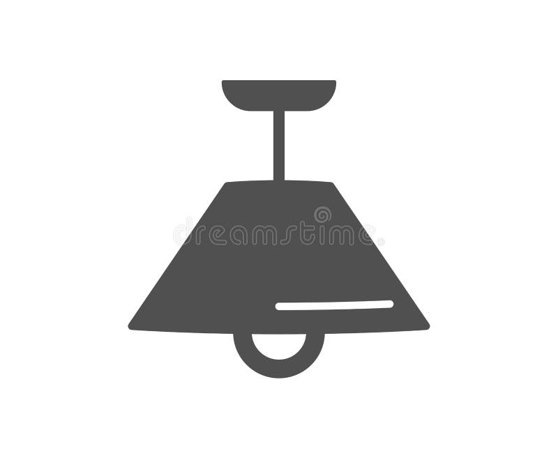 Ceiling Lamp Icon. Fixture Light Sign. Vector Stock Vector ...