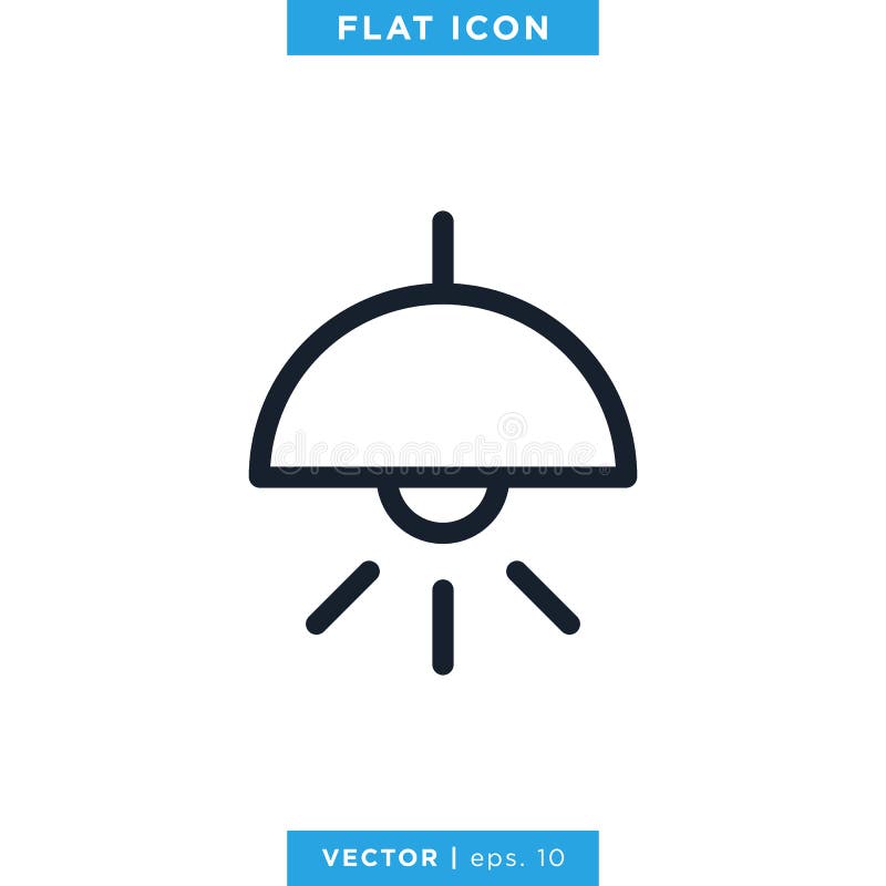 Ceiling Lamp Icon Vector Design Template Stock Vector - Illustration of ...