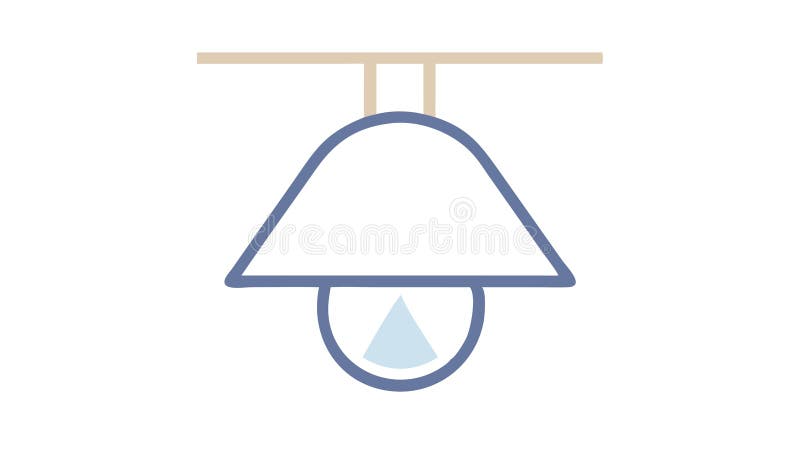 Ceiling Lamp Light Fixture Icon Interior Lighting Graphic, Vector ...