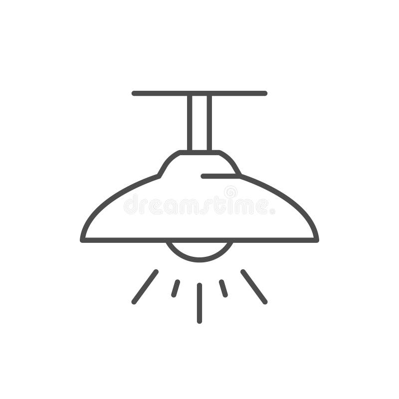 Modern Chandelier Line Outline Icon Stock Vector - Illustration of ...