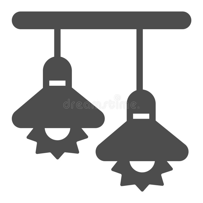 Ceiling Lamps Solid Icon, Exhibition Concept. Vector Graphics Stock ...