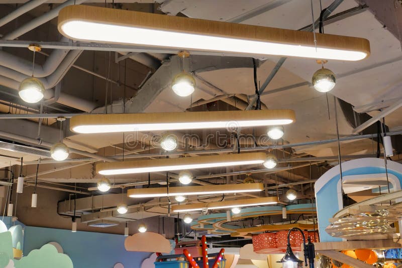 Ceiling Led Lighting in Modern Building Editorial Stock Photo - Image ...