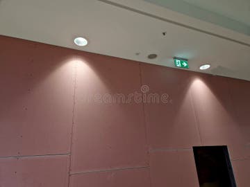 Ceiling Light on the Front Wall of the Arcade in a Department Stock ...