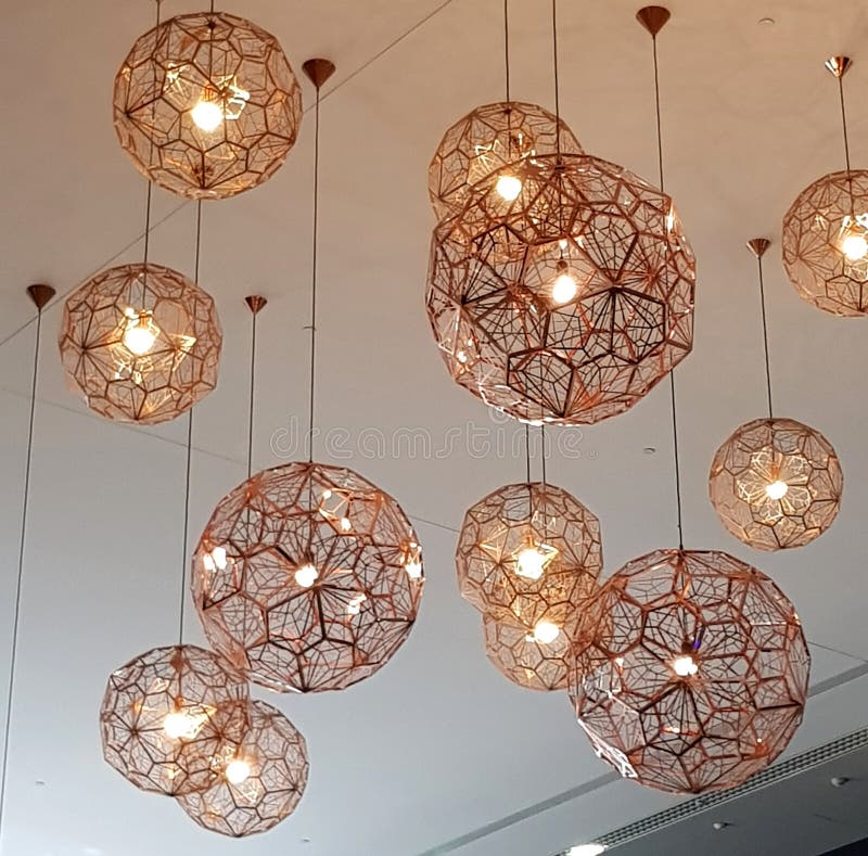 Ceiling Light, Geometry Style Stock Image - Image of desige, style ...